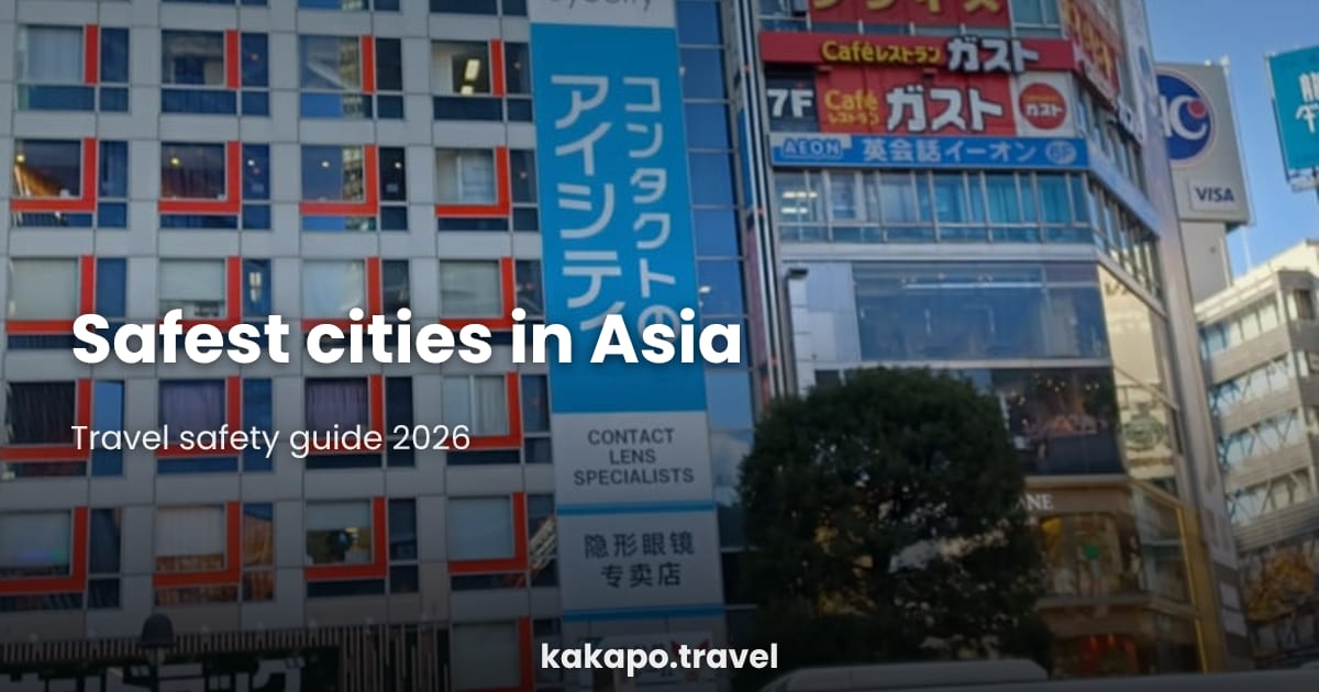 Safest Cities in Asia 2026: 15 Ranked + Why